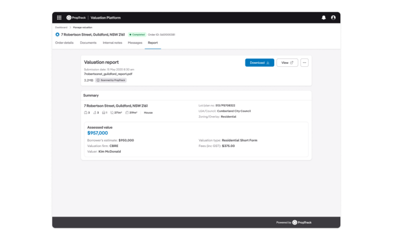 PropTrack Valuations Platform | PropTrack